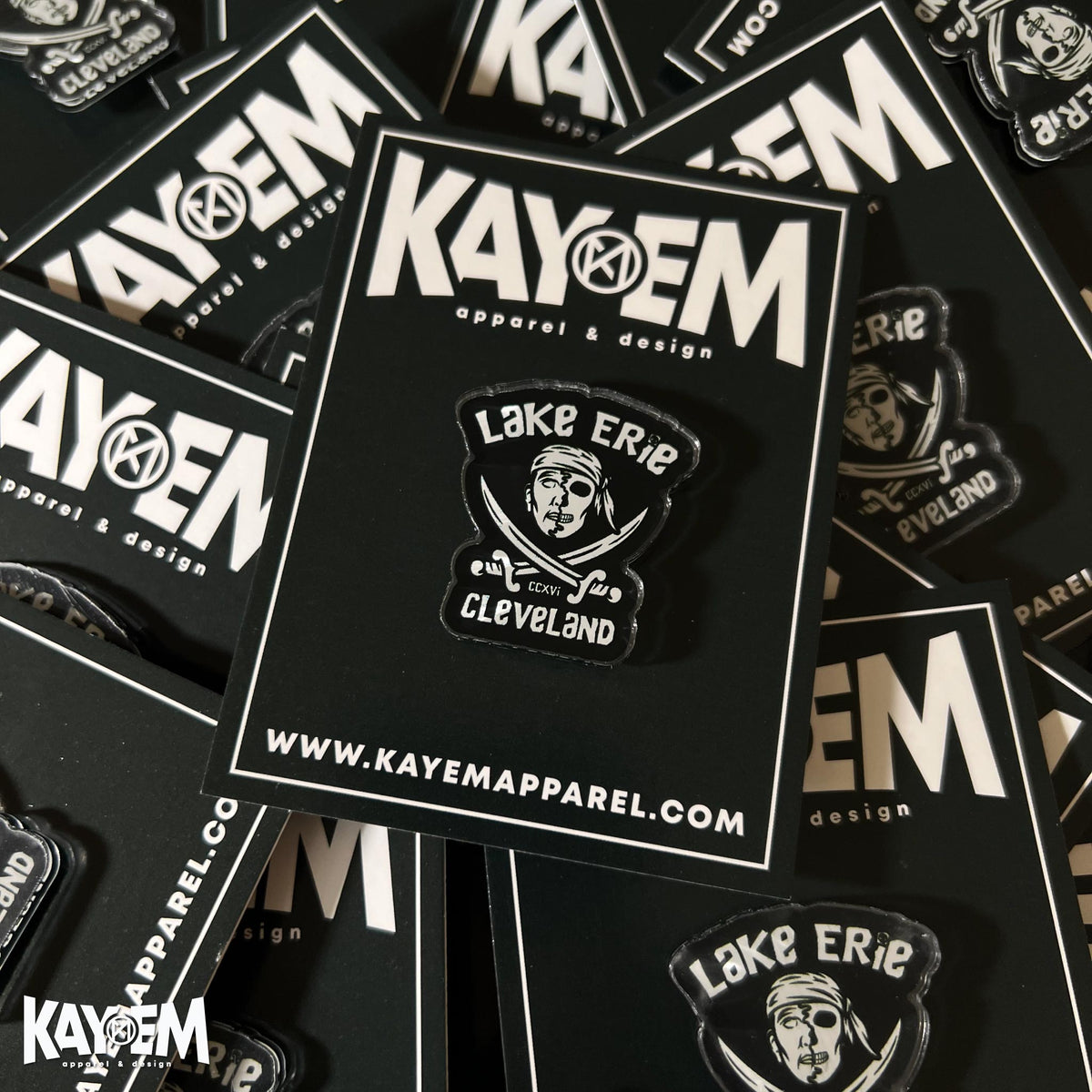 Lake Erie Pirate Acrylic Pin – Kay-Em Apparel
